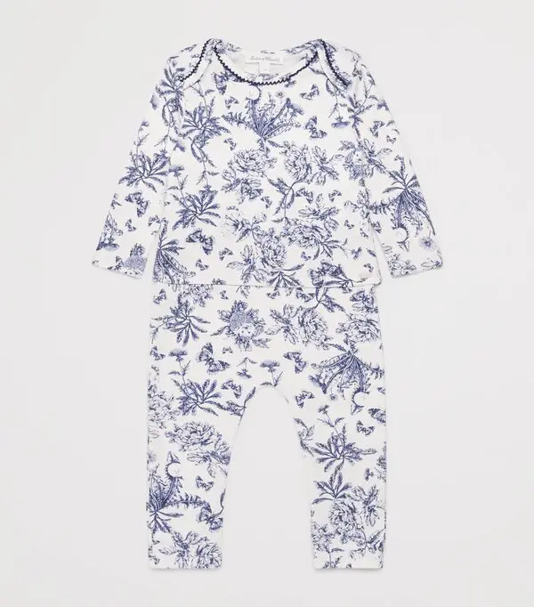 TARTINE ET CHOCOLAT Velvet All-in-one With Printed Peter Pan Collar