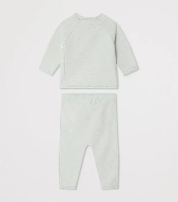 Bonpoint Cotton-cashmere Top And Trousers Set