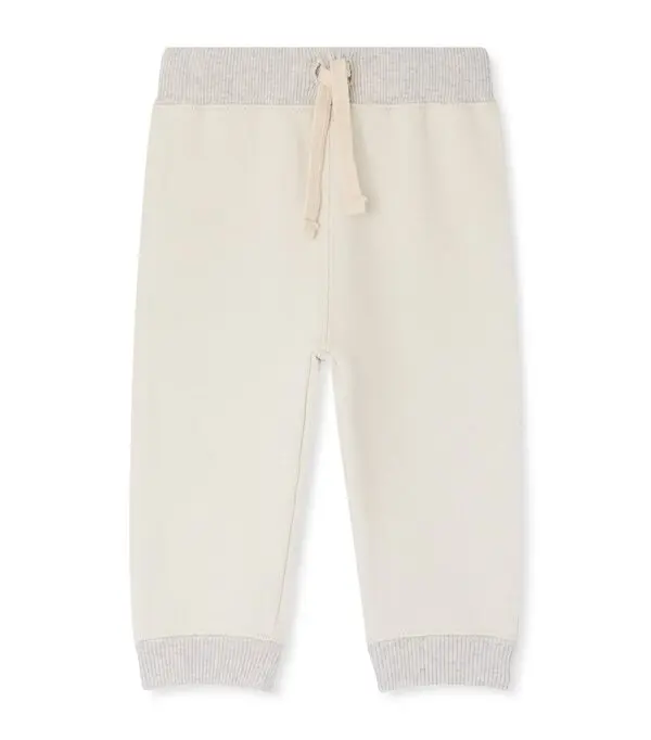 Bonpoint Organic Cotton Blend Sweatpants With Embroidered Graphic