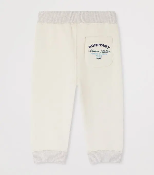 Bonpoint Organic Cotton Blend Sweatpants With Embroidered Graphic