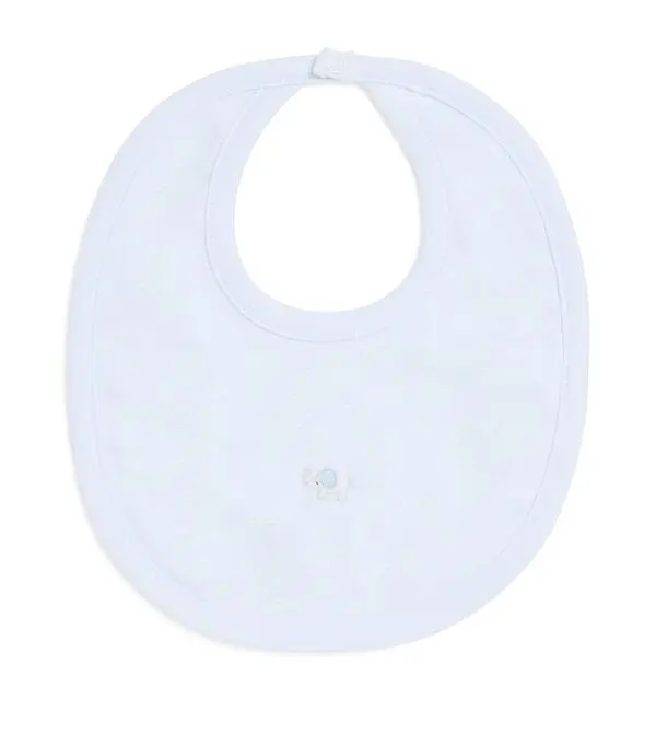 KISSY KISSY Cotton Stripe Elephant Bib - Blue