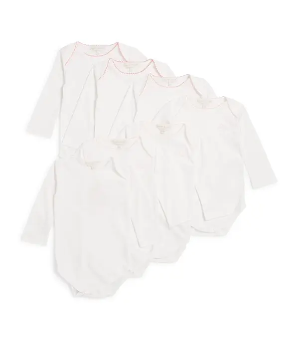 MARIE-CHANTAL Set Of 7 Pima Cotton Angel Wings All-in-one - Pink