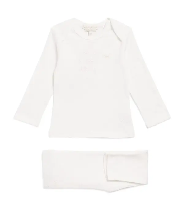 MARIE-CHANTAL Organic Cotton Angel Wing Pyjama Set - White