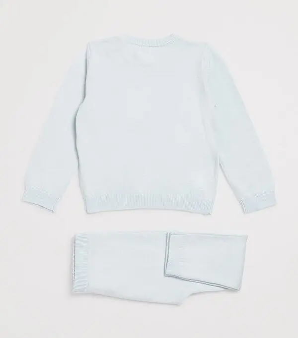 MARIE-CHANTAL Cotton And Cashmere Crown Sweater And Sweatpants Set