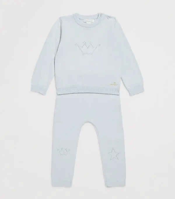 MARIE-CHANTAL Cotton And Cashmere Crown Sweater And Sweatpants Set