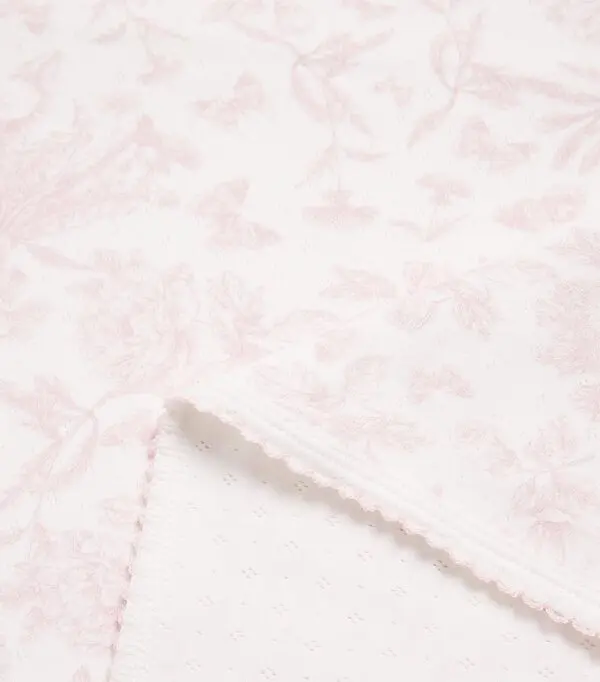 TARTINE ET CHOCOLAT Cotton Toile De Jouy Blanket