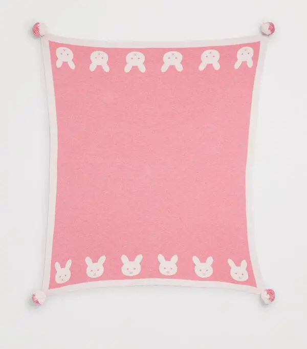 PUREBABY Organic Cotton Pom Pom Blanket