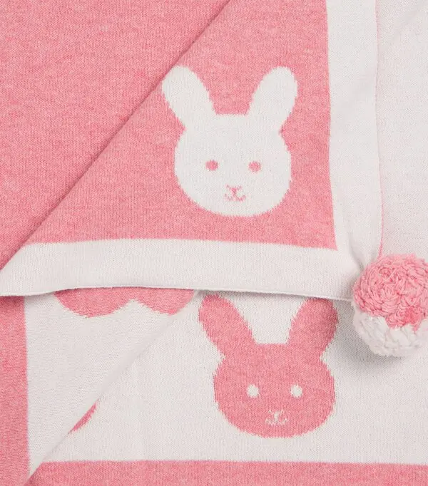 PUREBABY Organic Cotton Pom Pom Blanket