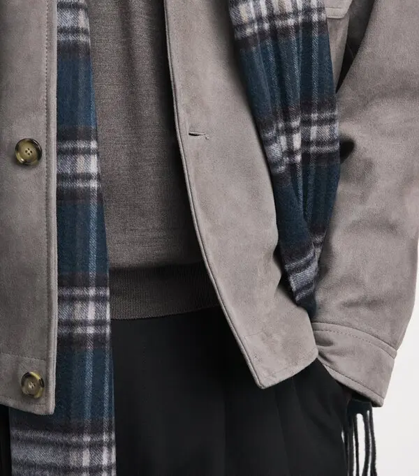 Johnstons Of Elgin Cashmere Tartan Scarf - Green