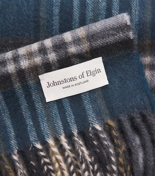 Johnstons Of Elgin Cashmere Tartan Scarf - Green