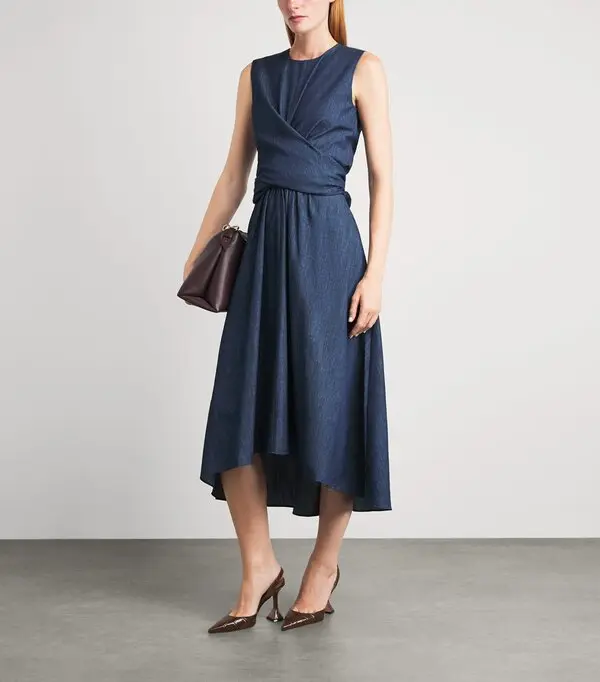 Altuzarra Cotton Chambray Penny Midi Dress