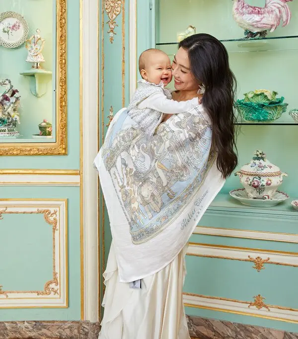 ATELIER CHOUX Cotton Carousel Swaddle