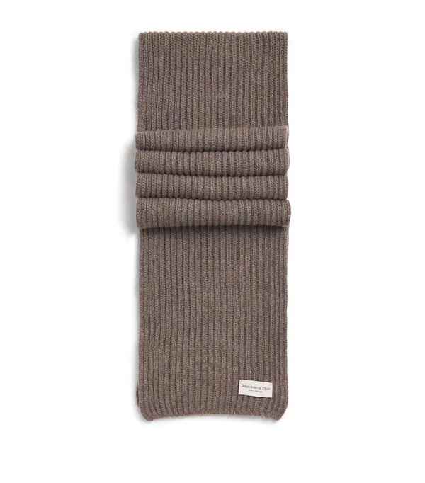 Johnstons Of Elgin Cashmere Lovat Ribbed Scarf - Brown