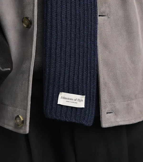 Johnstons Of Elgin Cashmere Lovat Ribbed Scarf