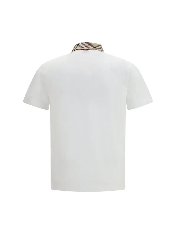 Burberry Cotton Check Collar Polo