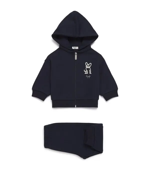 IL GUFO Cotton Zip-up Hoodie And Sweatpants Set