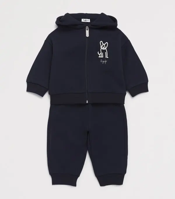 IL GUFO Cotton Zip-up Hoodie And Sweatpants Set