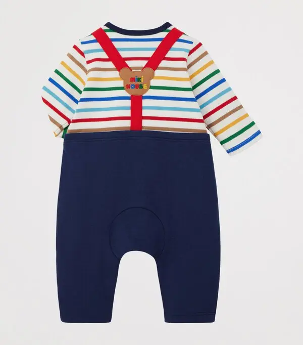 MIKI HOUSE Cotton Stripe Playsuit