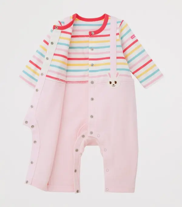 MIKI HOUSE Cotton Embroidered All-in-one