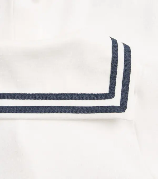 Petit Bateau Cotton Collared Playsuit