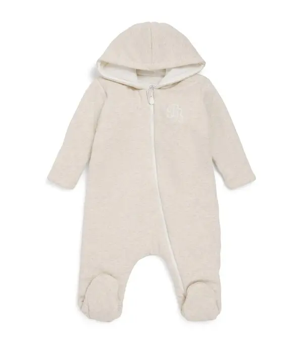 Petit Bateau Hooded Cotton All-in-one With Zip Fastening