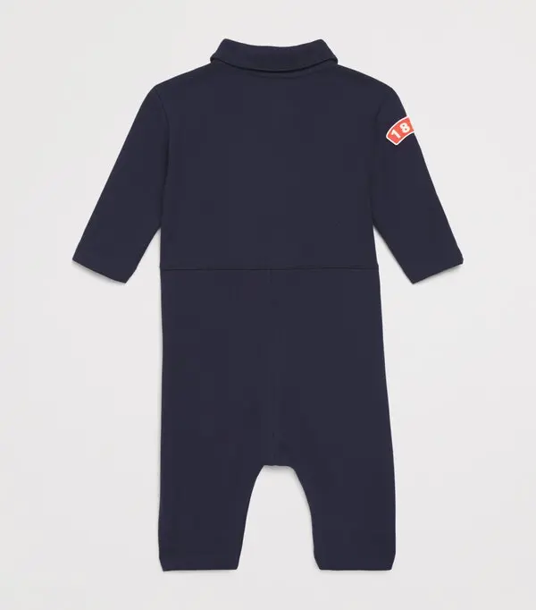 Petit Bateau Cotton Logo Playsuit