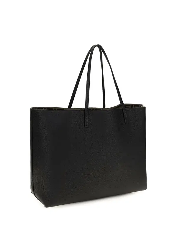 Fendi Medium Roll Roman Leather Shopping Bag