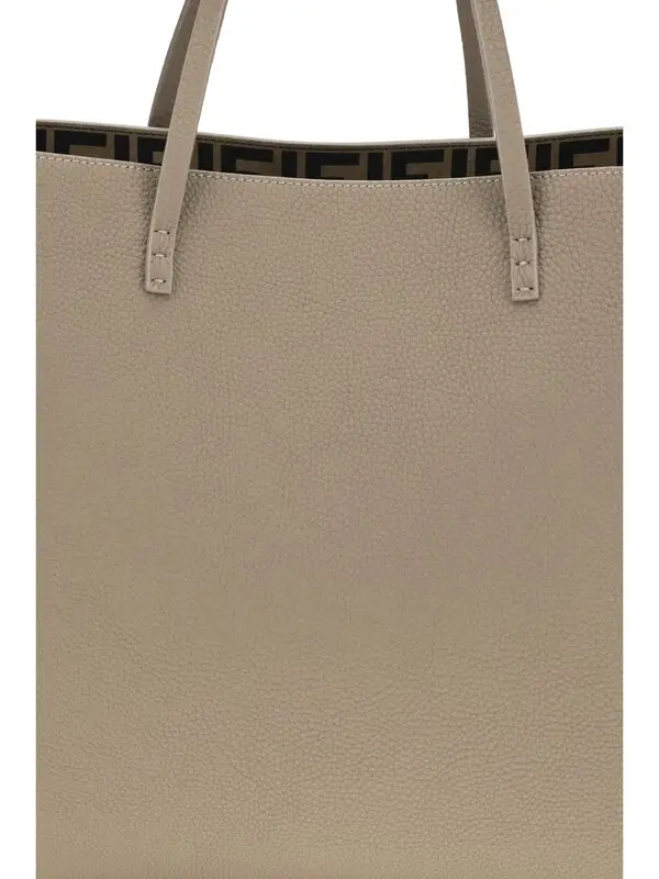 Fendi Medium Roll Roman Leather Shopping Bag
