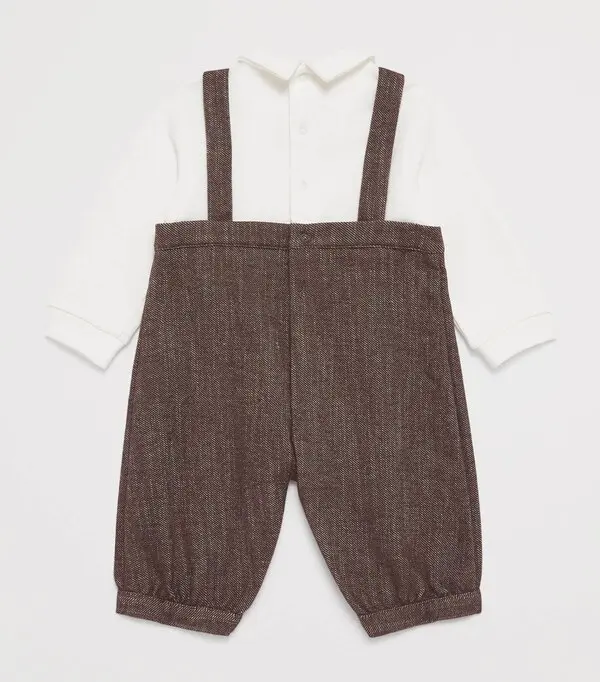 IL GUFO Cotton-blend Collar Playsuit