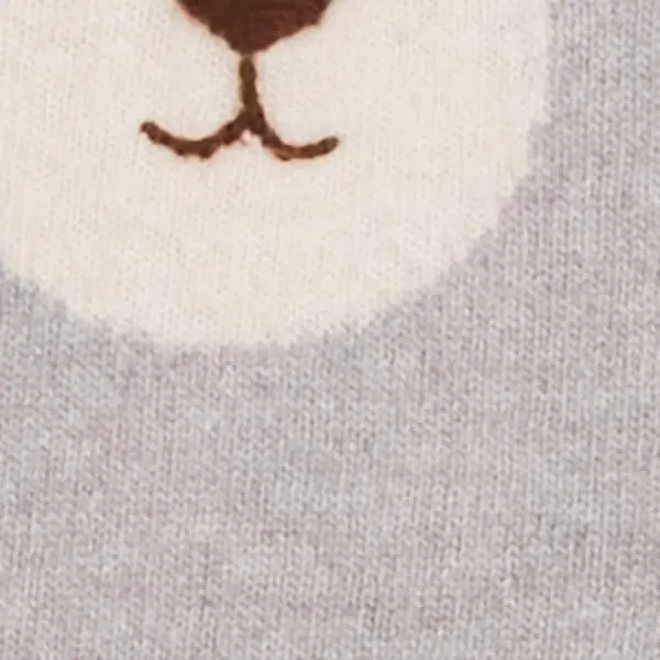 IL GUFO Wool Bear Motif Sweater And Sweatpants Set