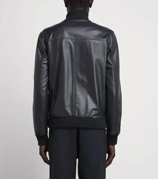 VALSTAR Leather Padded Bomber Jacket