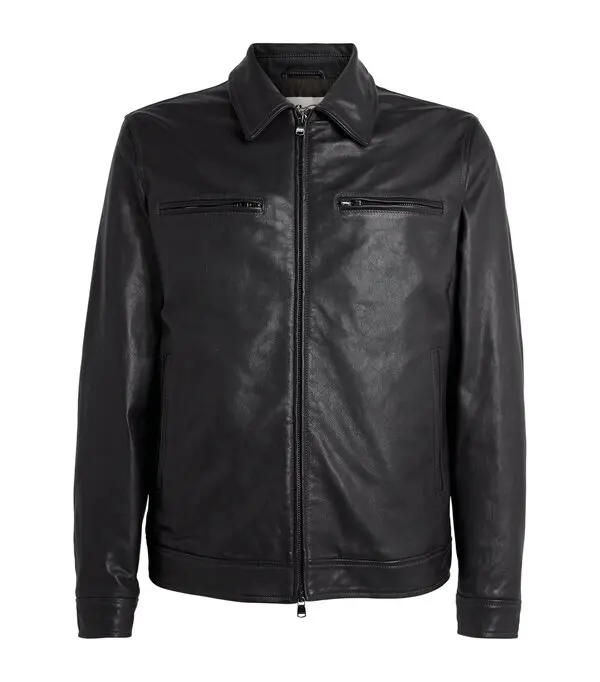 VALSTAR Biker Grained Leather Jacket