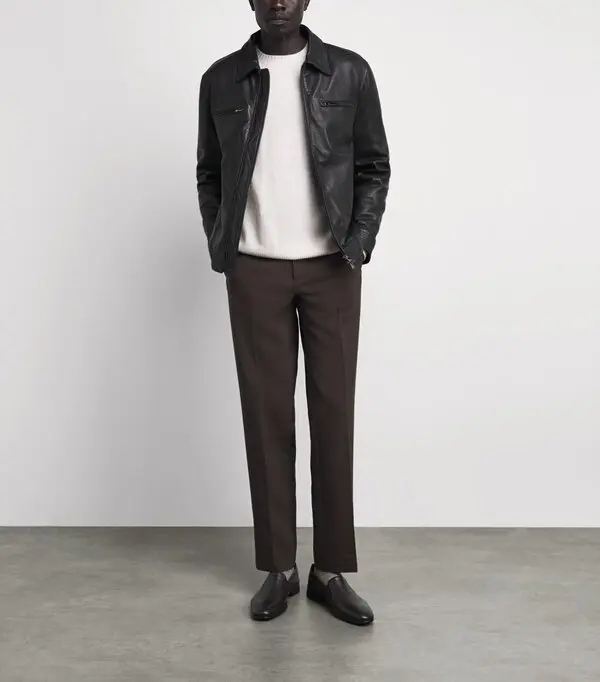VALSTAR Biker Grained Leather Jacket