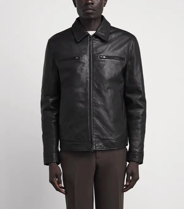 VALSTAR Biker Grained Leather Jacket
