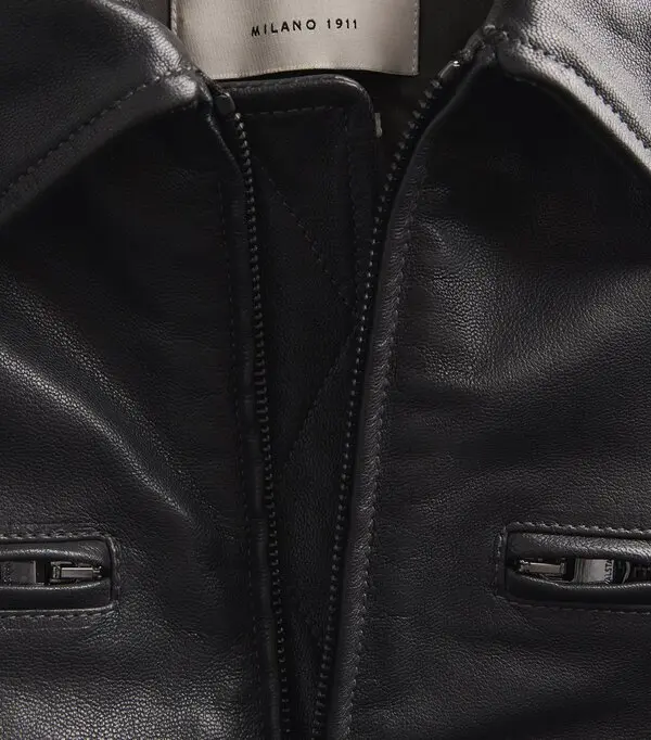 VALSTAR Biker Grained Leather Jacket