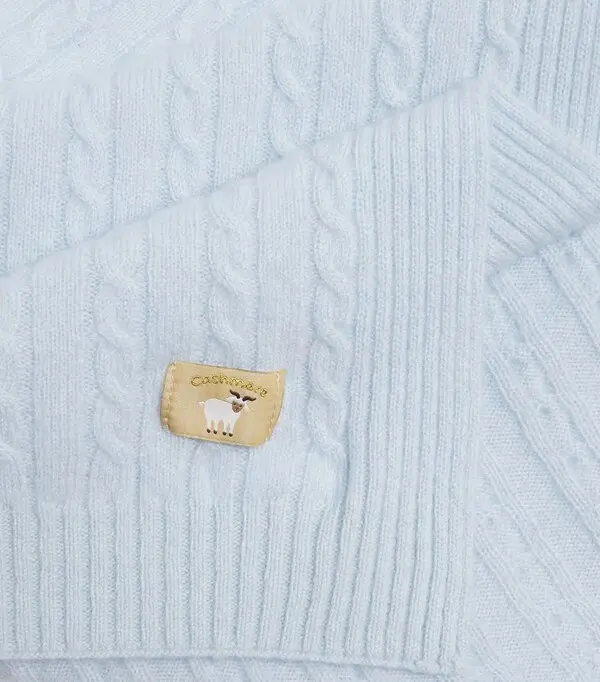 PUREBABY Cashmere Cable-knit Blanket