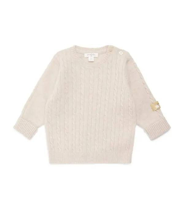 PUREBABY Cashmere Cable-knit Sweater