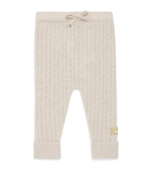 PUREBABY Cashmere Cable-knit Leggings