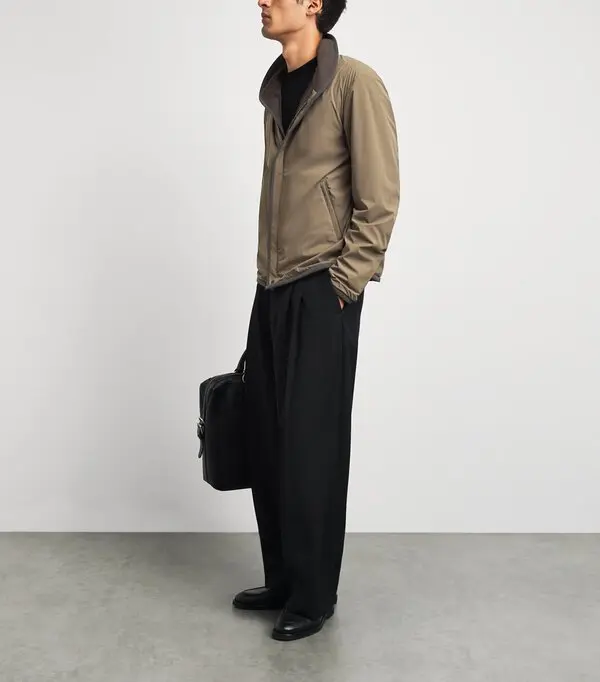 Sease Reversible Technical Nylon And Cotton Cashmere Blend Jacket