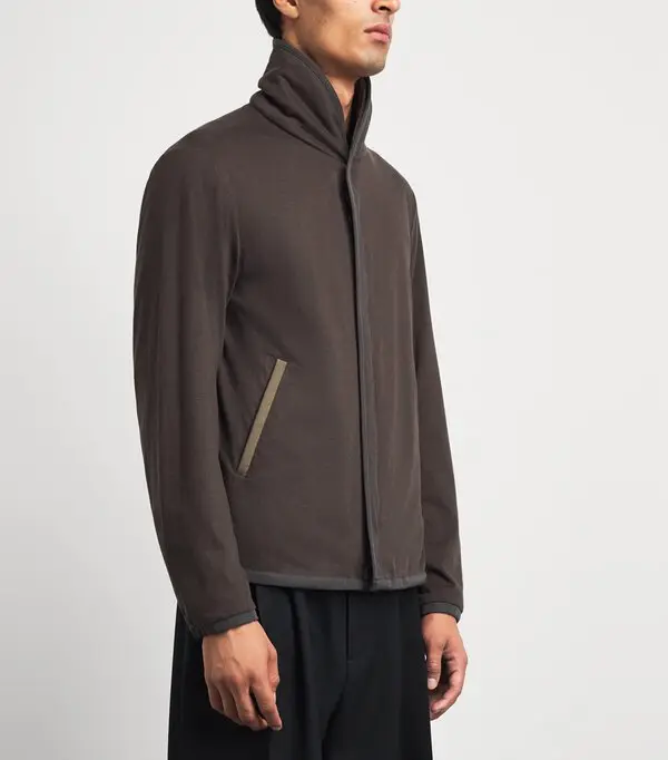 Sease Reversible Technical Nylon And Cotton Cashmere Blend Jacket