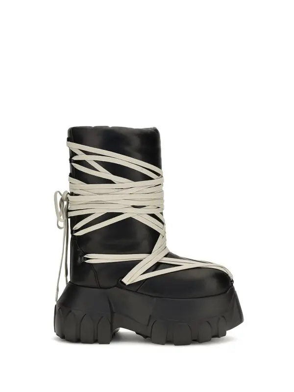 Rick Owens Megalace Lunar Mega Tractor Knee-high Boots