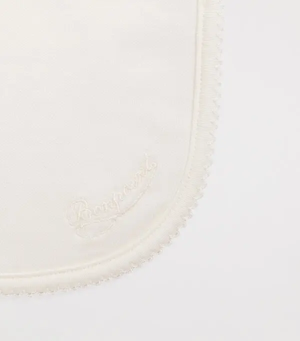 Bonpoint Stretch Cotton Bib With Picot Trim