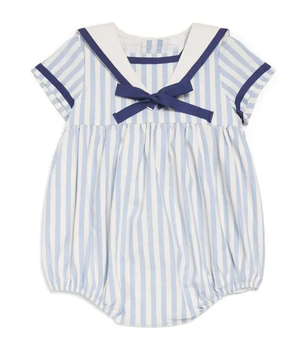 Pepa London Stripe Mariner Collar Playsuit - Ivory