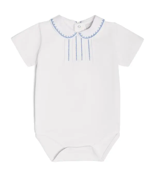 Pepa London Cotton-blend Embroidered Bodysuit