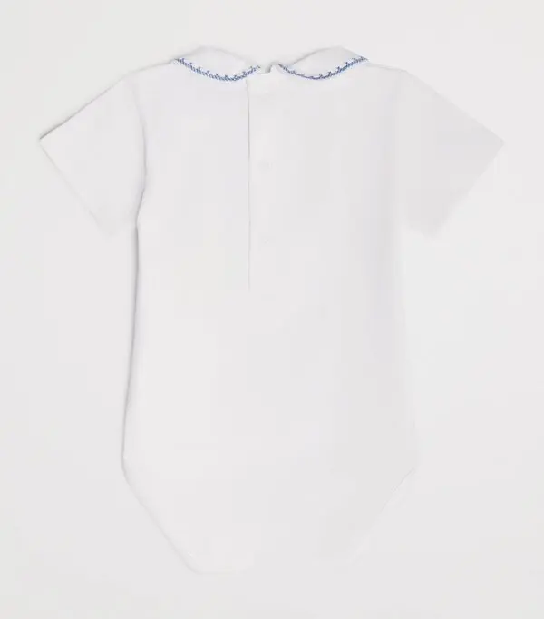 Pepa London Cotton-blend Embroidered Bodysuit