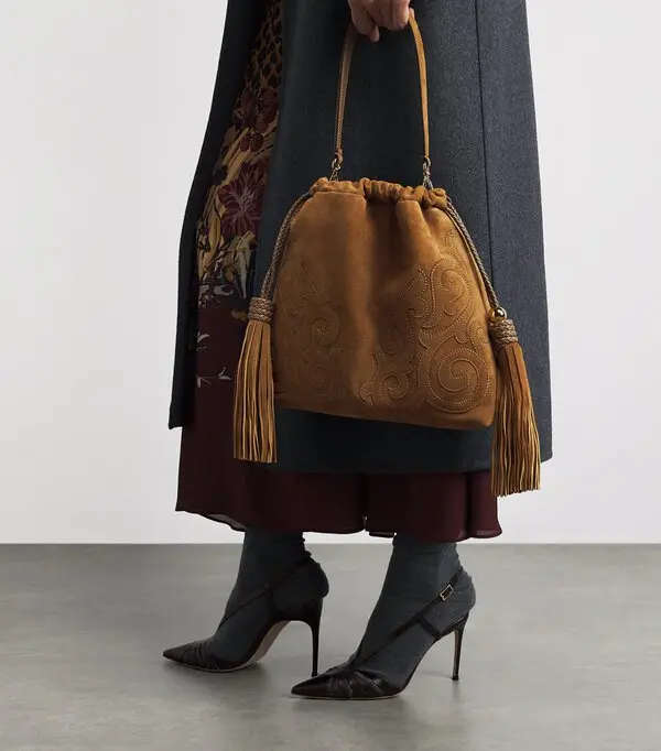 Etro Suede Patch Kalispera Shoulder Bag
