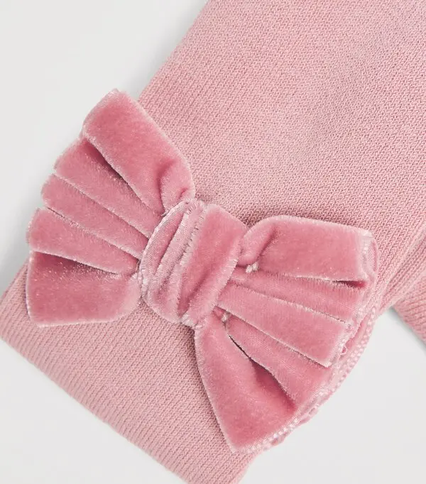 MEIA PATA Cotton Blend Bow Tights