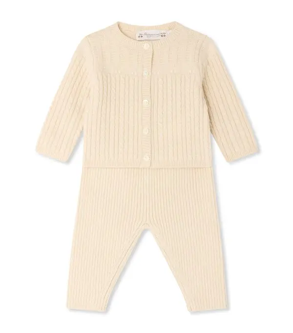 Bonpoint Knitted Cardigan And Trousers Set