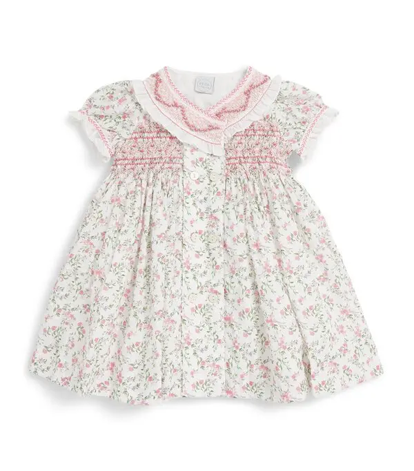 Pepa London Cotton Smocked Floral Dress