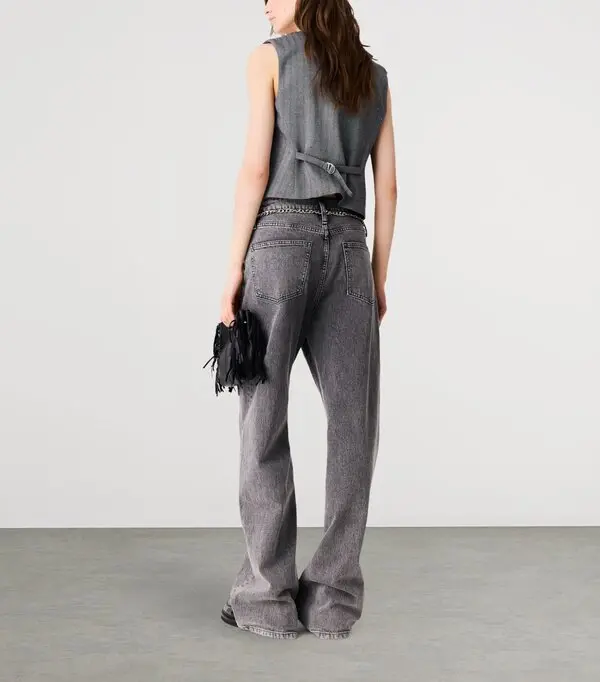 Maje Striped Rhinestone-embellished Waistcoat